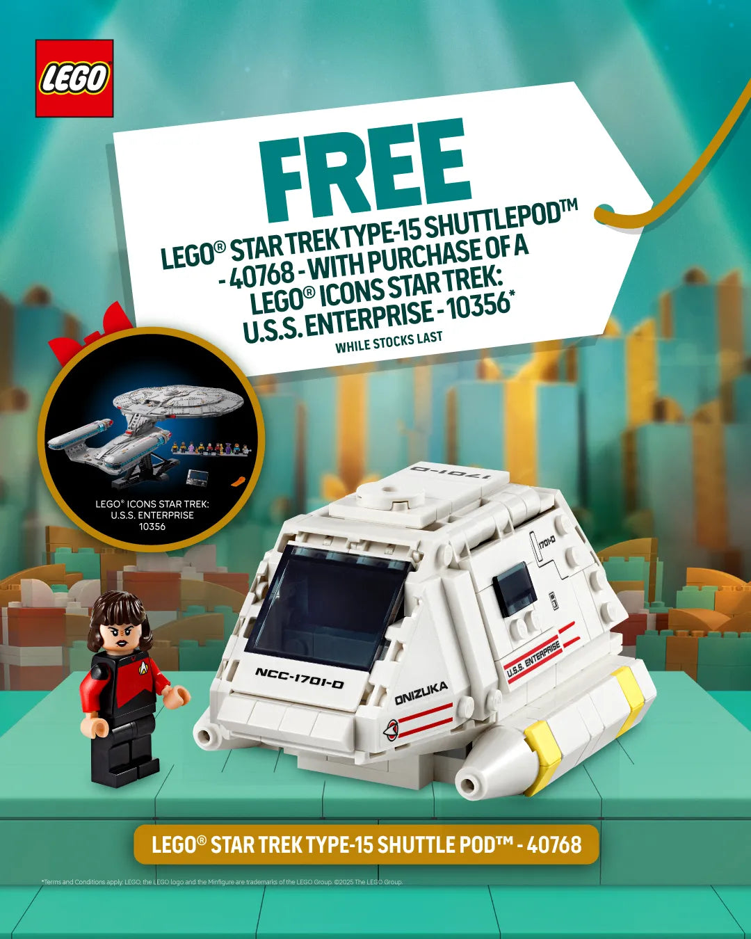 FREE LEGO® Shuttle Pod with Enterprise Purchase! – Box Of Bricks