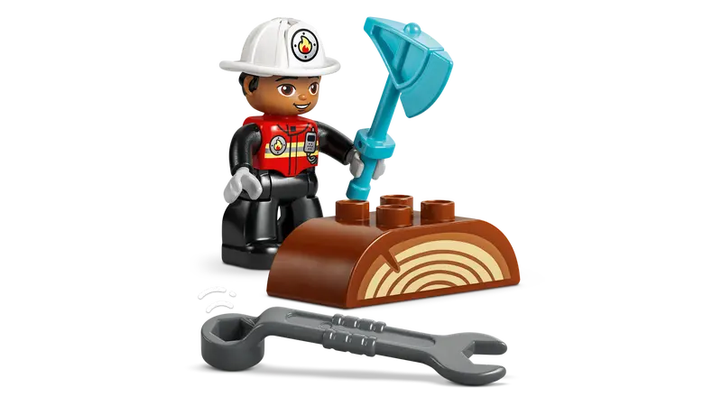 10473 Fire Truck with Hose and Firefighter – Box Of Bricks